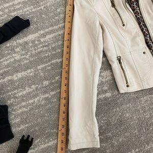 TCEC | Jackets & Coats | Tcec Faux Leather Animal Print Lining Cream ...